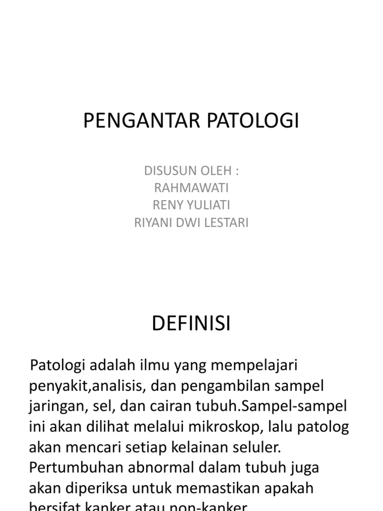 Kel 8. Pengantar Patologi, PPT | PDF