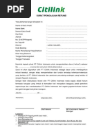 Surat Pernyataan Refund Dana Pembayaran | PDF