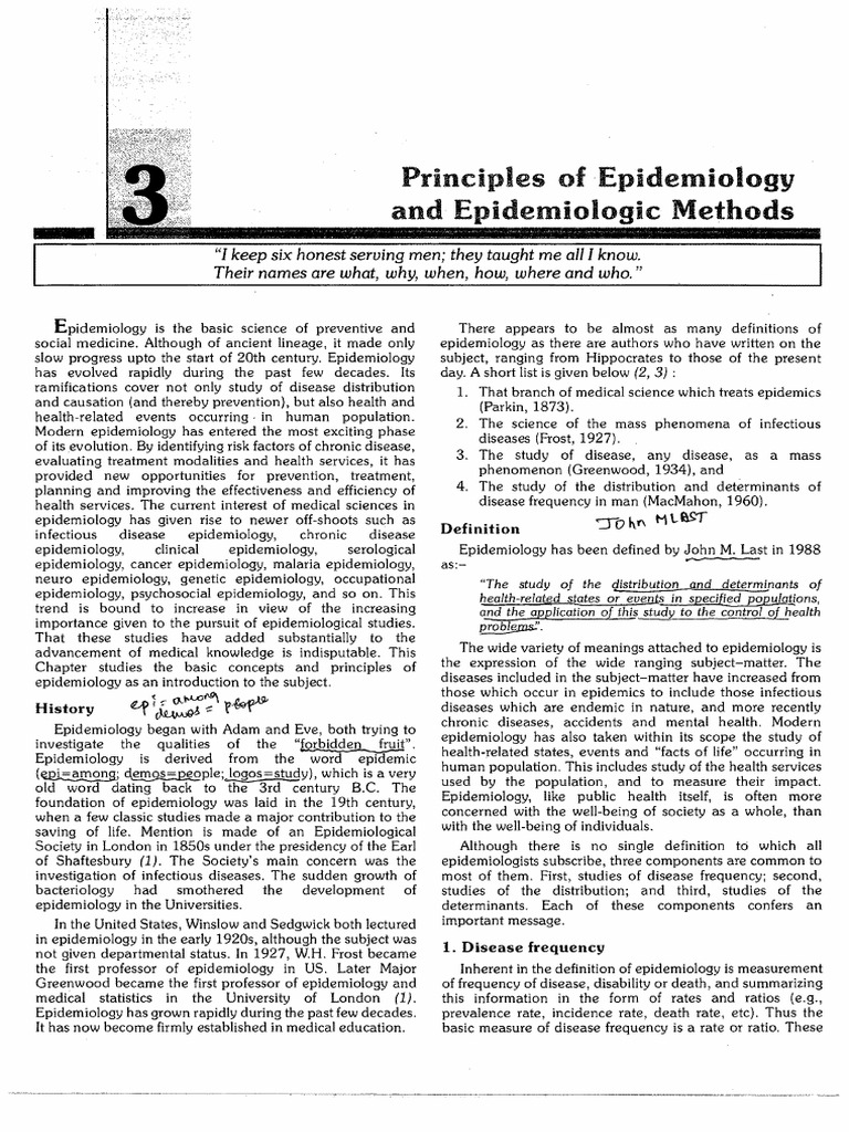 Principles Of: Epidemiology and Epidemiologic Methods | PDF ...