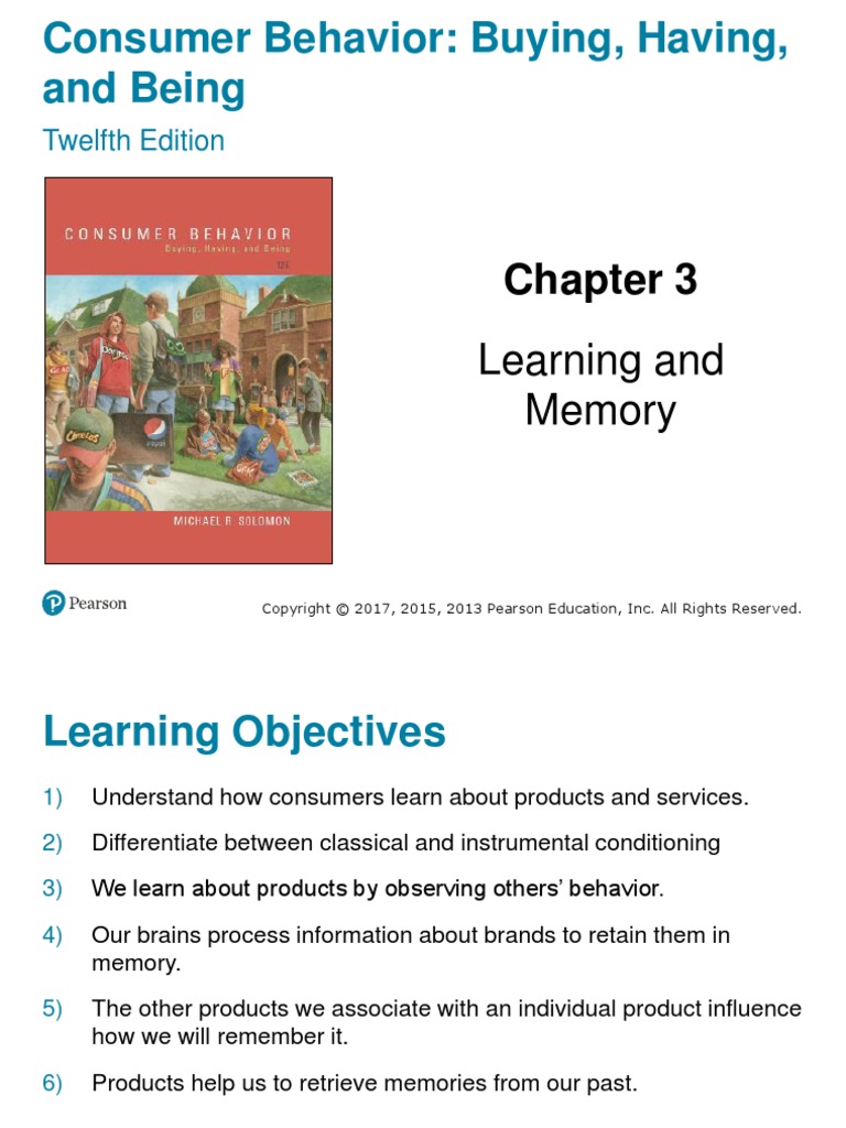 Chapter 3 Learning and Memory | PDF | Classical Conditioning | Learning Theory (Education)