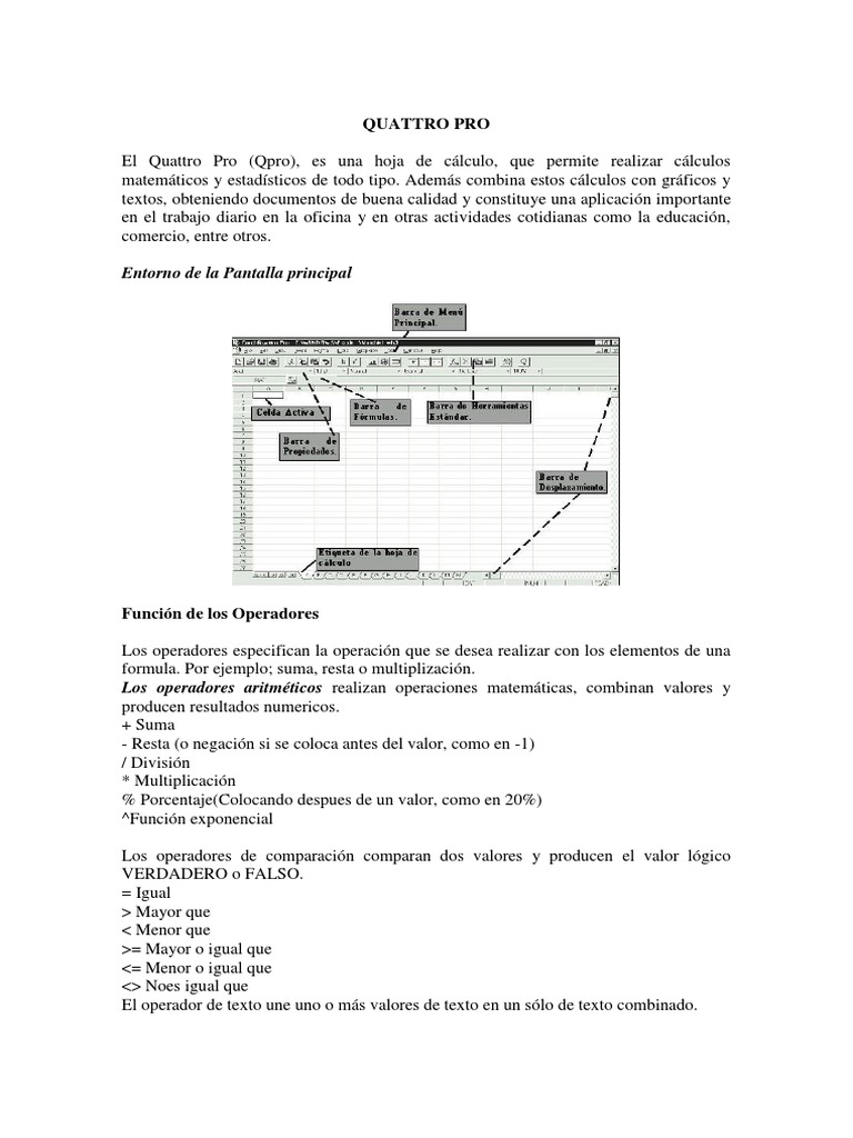 Quattro Pro | Hoja de cálculo | Microsoft Excel | Prueba gratuita de 30 ...