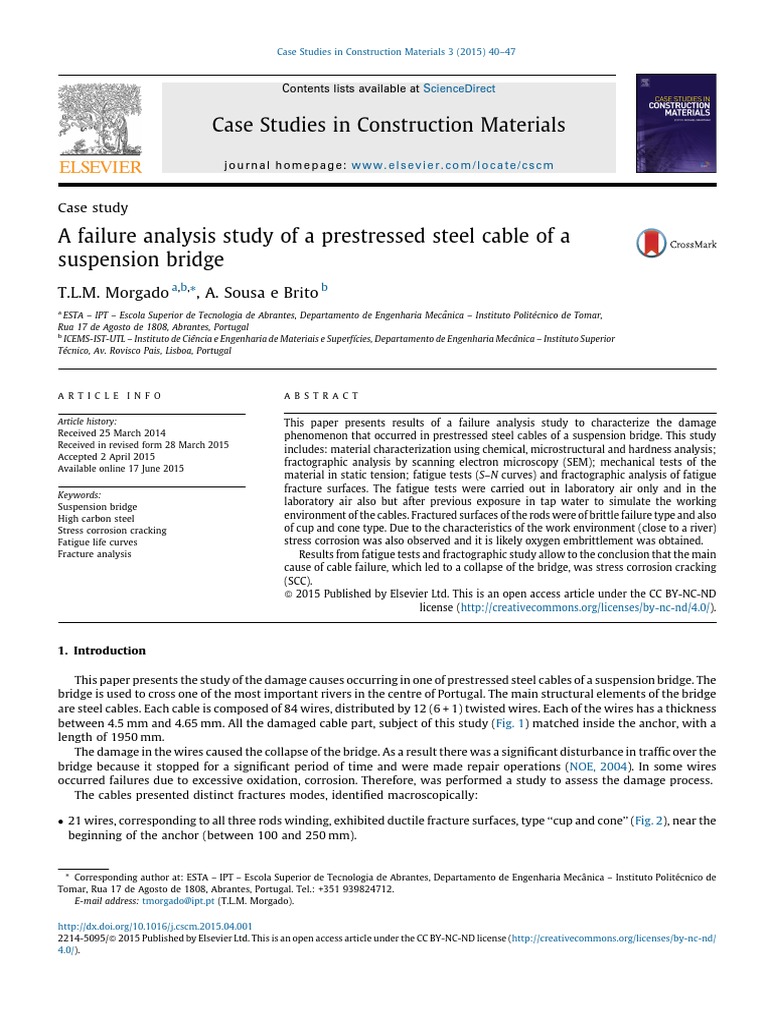 Case Studies in Construction Materials: T.L.M. Morgado, A. Sousa e ...