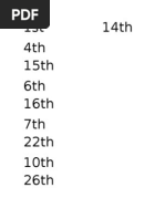 Ordinal Numbers 1-31 | PDF