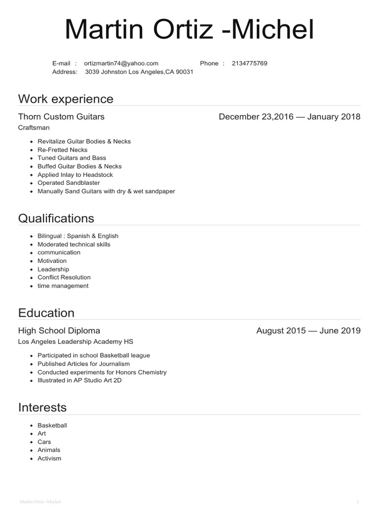 Ortiz Resume October 2018 | PDF