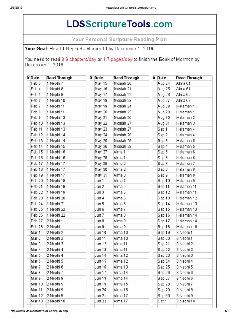 Bom Plan | PDF | Book Of Mormon | Latter Day Saint Movement