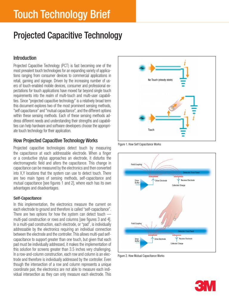 Projected Capacitive Technology Overview (10-13) | PDF | Touchscreen | Capacitance