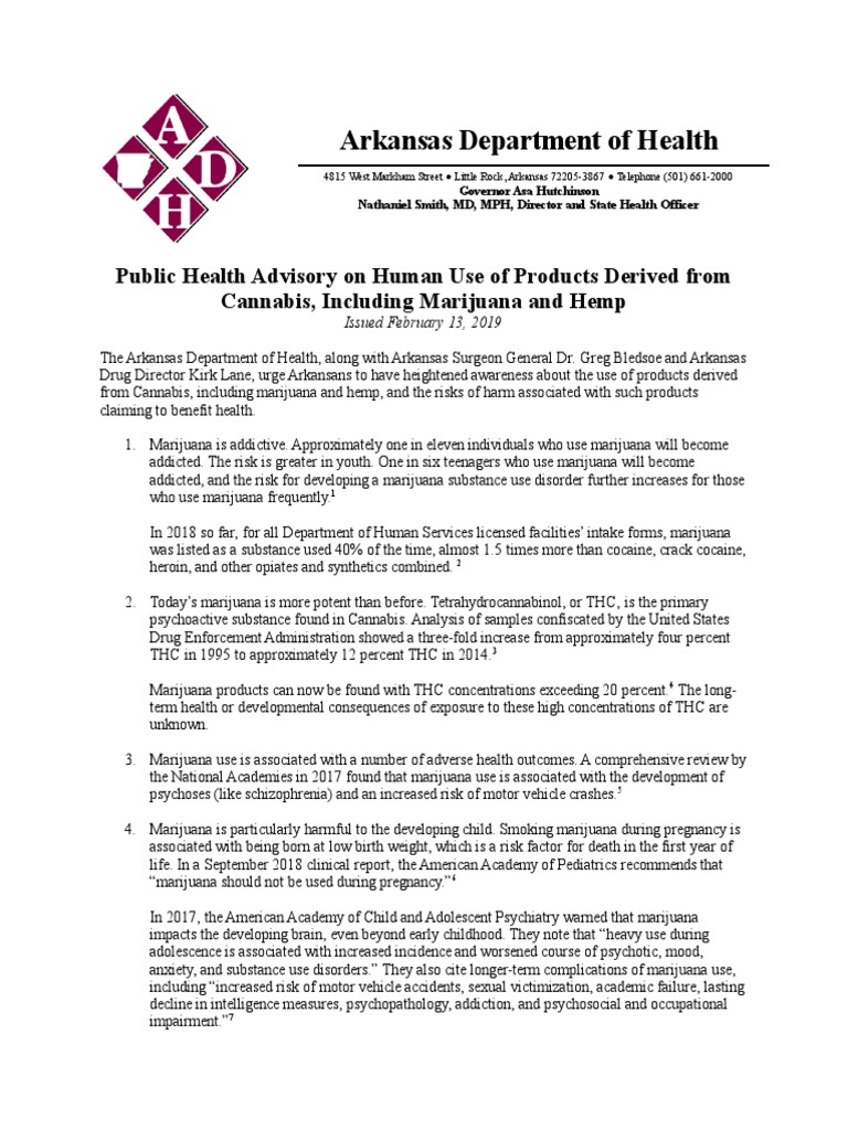 Public Health Advisory-Cannabis | PDF | Cannabis (Drug) | Drugs