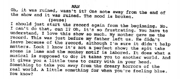 Man in Chair Monologue | PDF