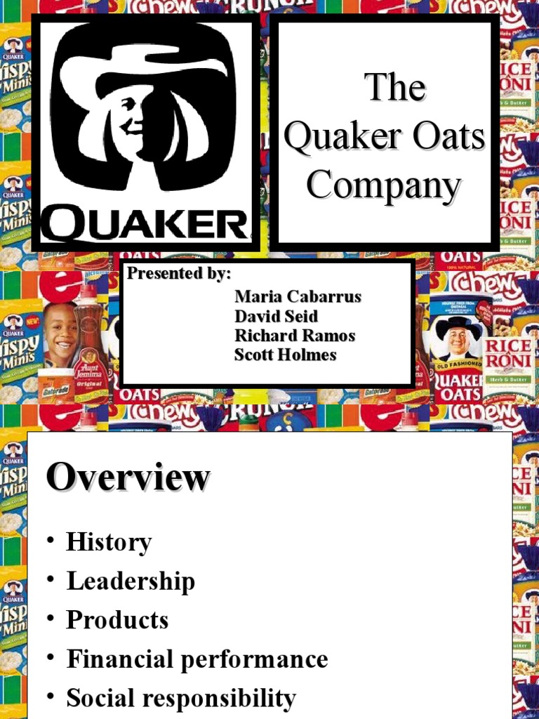 Quaker Oats Company Overview and Insights | PDF | Pepsi Co | Food Industry