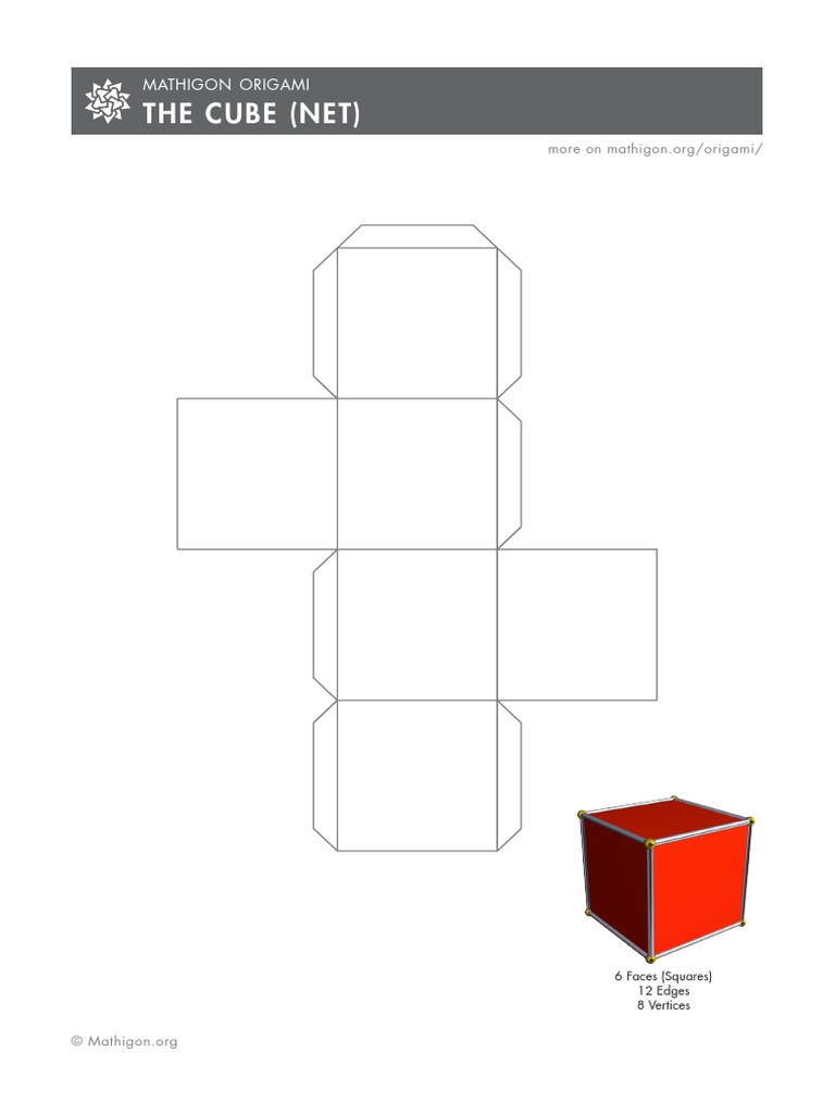 Cube Net Folding Guide | PDF