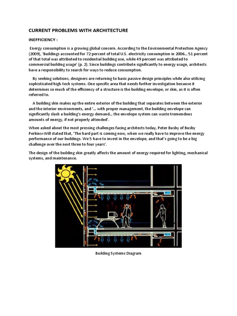 Current Problems With Architecture: Inefficiency | PDF | Building ...