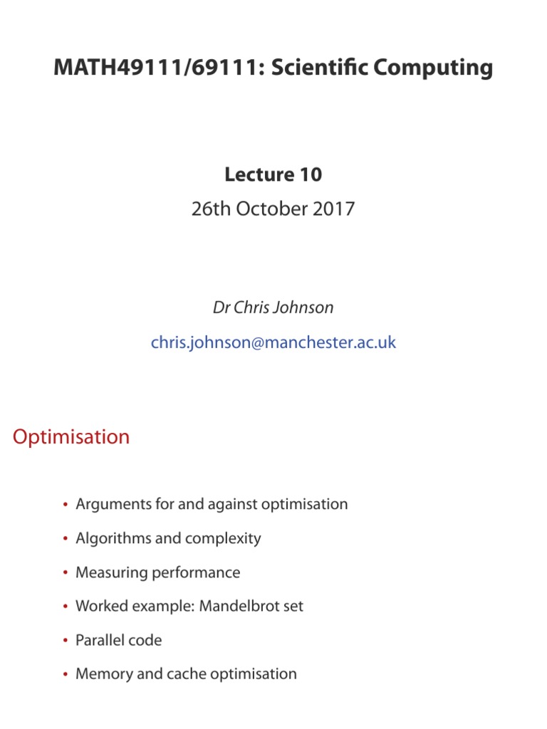 MATH49111/69111: Scientific Computing: 26th October 2017 | PDF ...