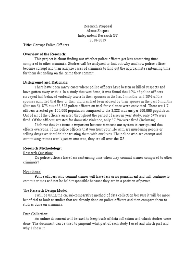 Research Proposal | PDF | Crime & Violence | Crime Thriller