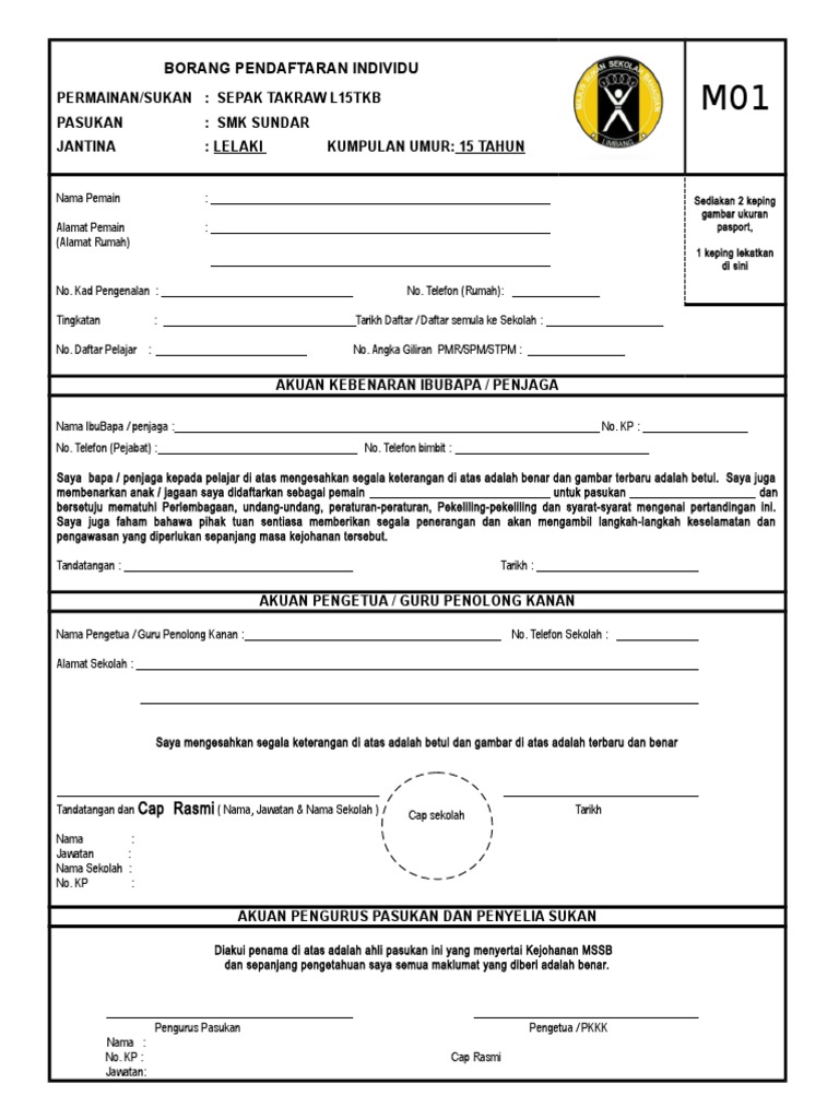 Borang M01 & M02 | PDF