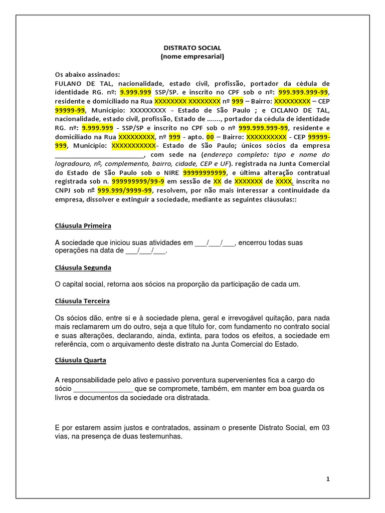 DISTRATO SOCIAL.docx | Estado | Negócios (Geral)