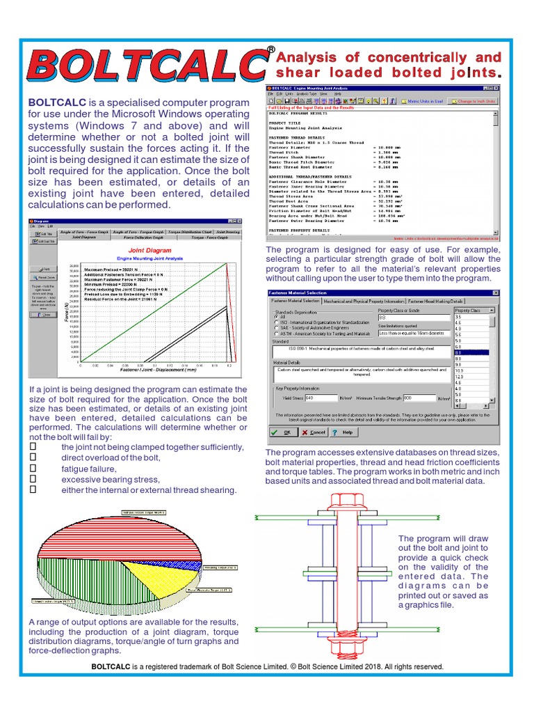 BOLTCALC Is A Specialised Computer Program | PDF | Software | Computing
