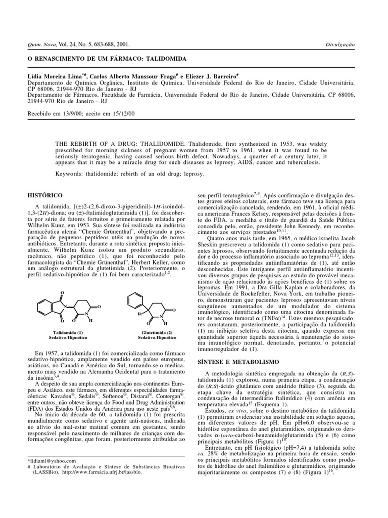 talidomida.pdf | Inflamação | Especialidades Médicas