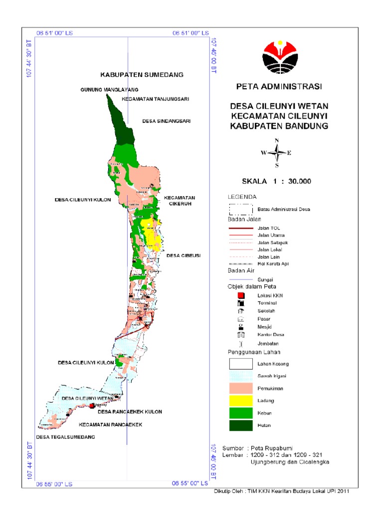 Peta Desa Cileunyi Kulon Dan Wetan | PDF