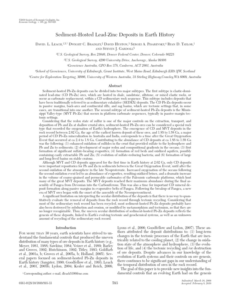 Leach Et Al. 2010 PDF | PDF | Rift | Sedimentary Rock