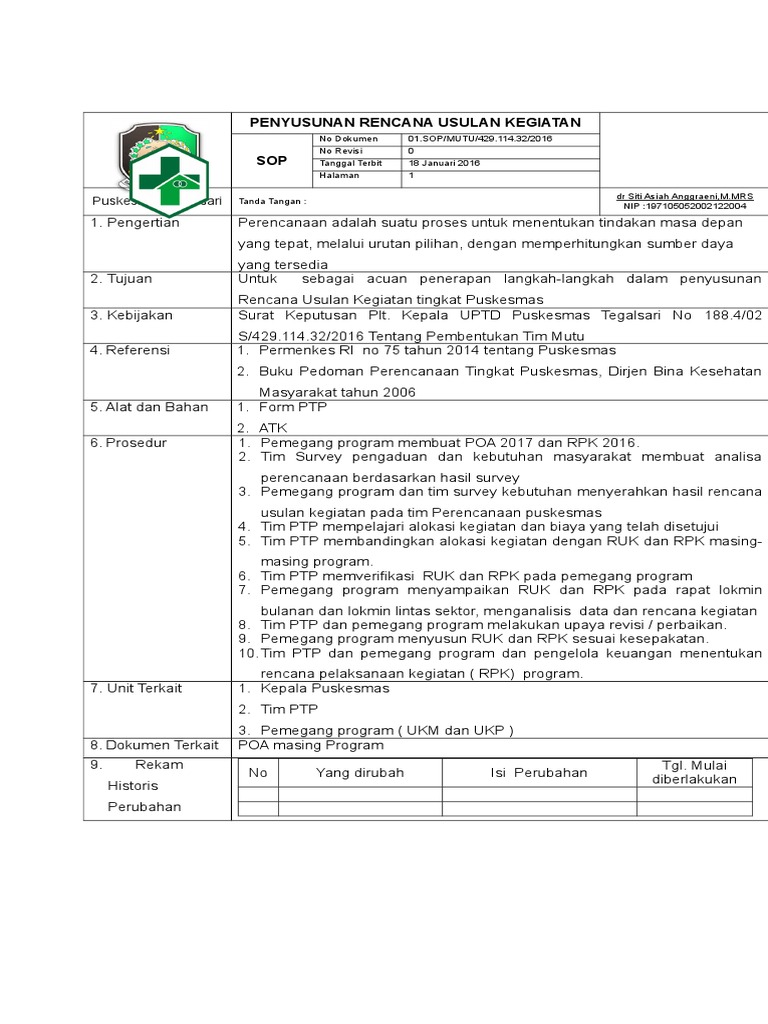 Sop Penyusunan Ruk | PDF