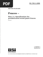 BS 1722-14-1992 Specification For Open Mesh Steel Panel Fences | PDF | Fence | United Kingdom