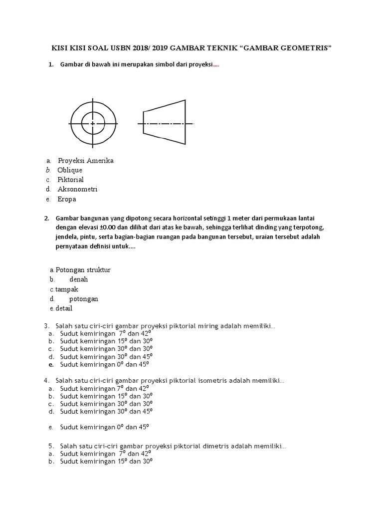 Gambar Di Bawah Ini Merupakan Simbol Dari Proyeksi | PDF