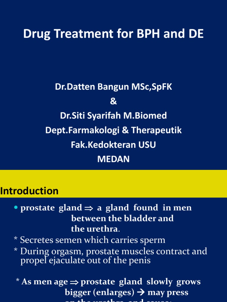 2016drug Treatment For BPH and de | PDF | Urinary Incontinence | Prostate