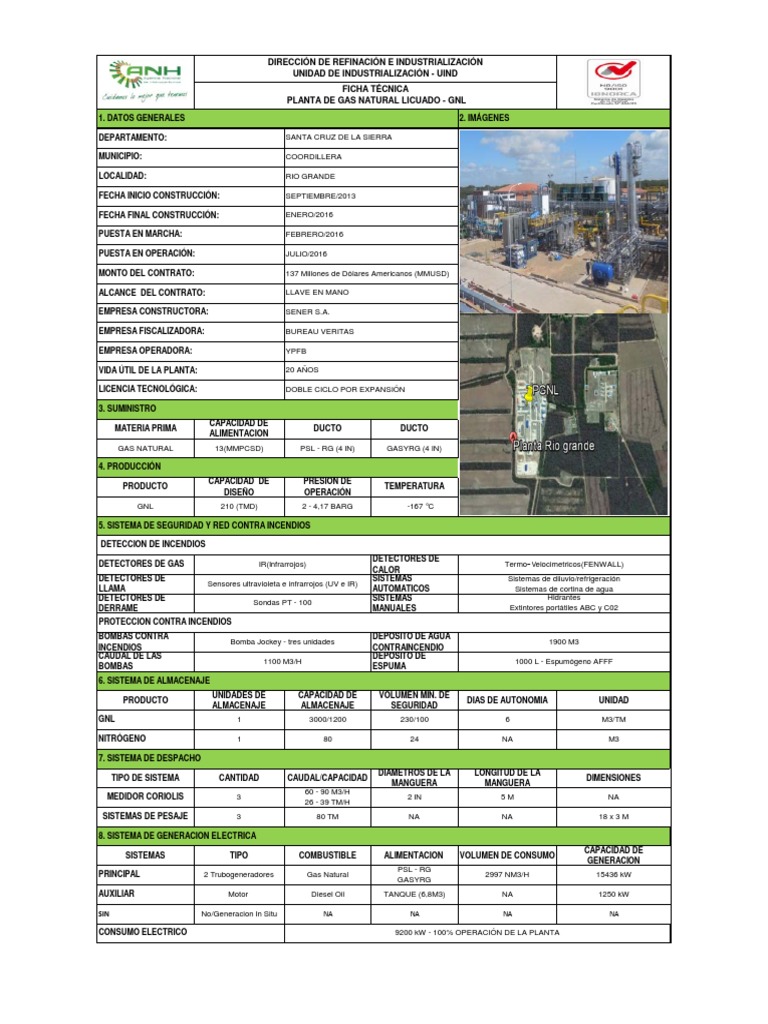 Planta de Gas Natural Licuado - GNL PDF | PDF | Gas natural licuado | Energía y recursos