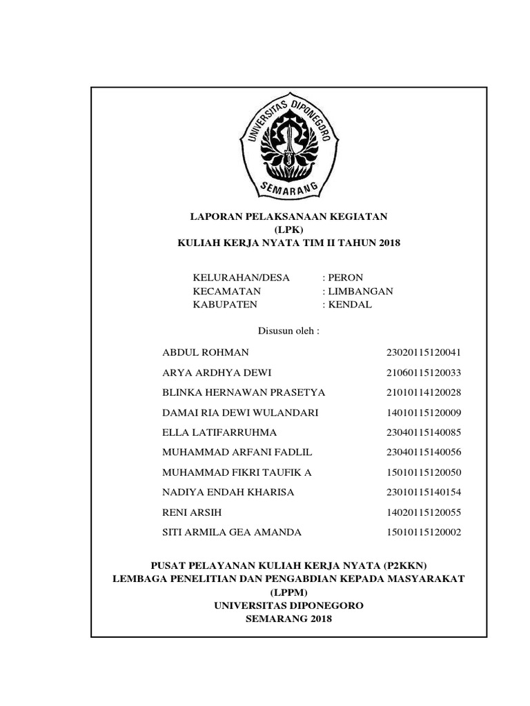 LPK Desa Peron | PDF