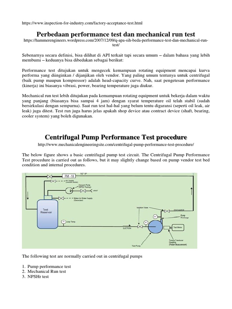 Factory Acceptance Test (FAT) | PDF | Pump | Bearing (Mechanical)