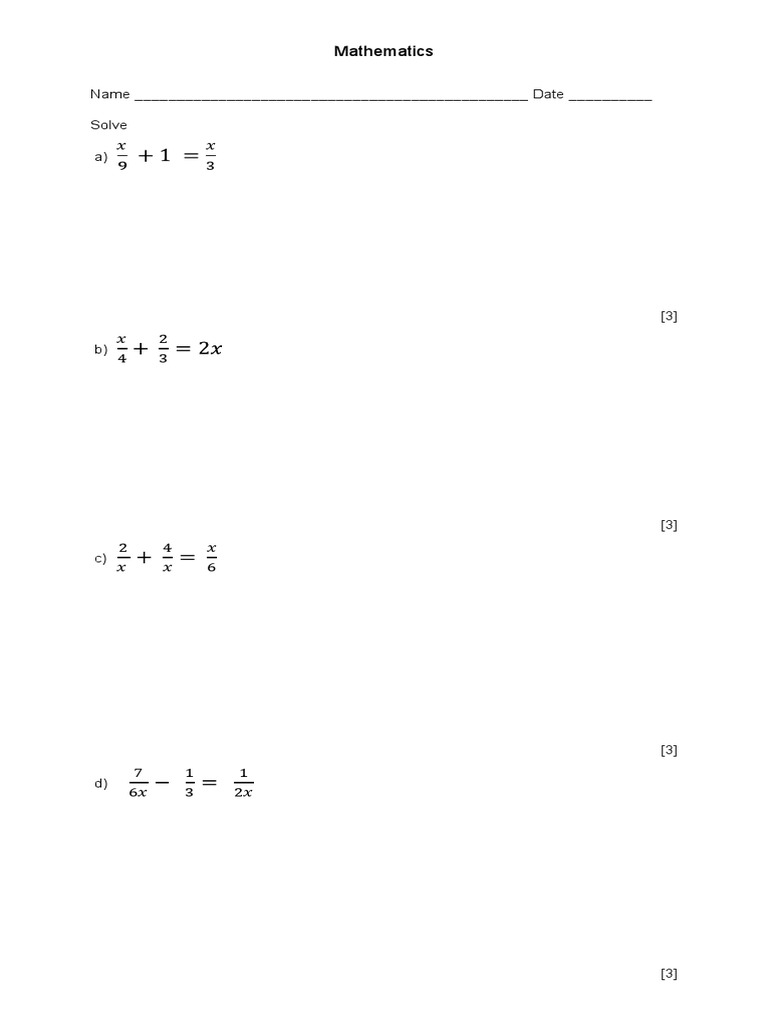 Algebra Problem Set | PDF
