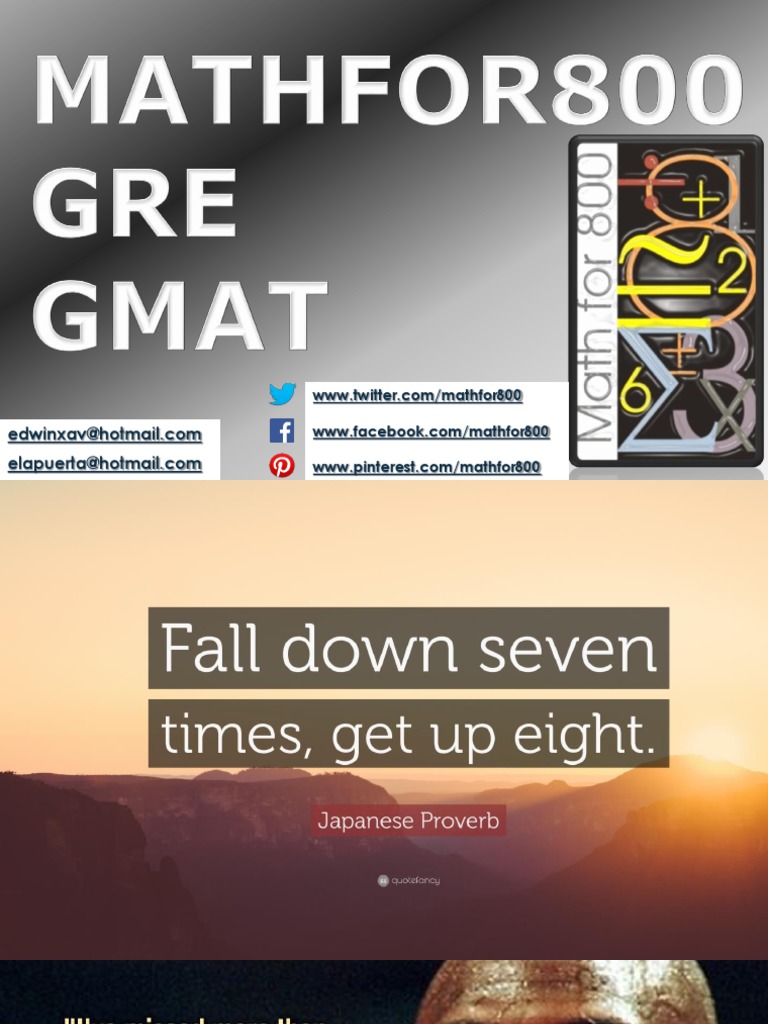 Math GRE-GMAT Introduction | PDF | Graduate Management Admission Test ...