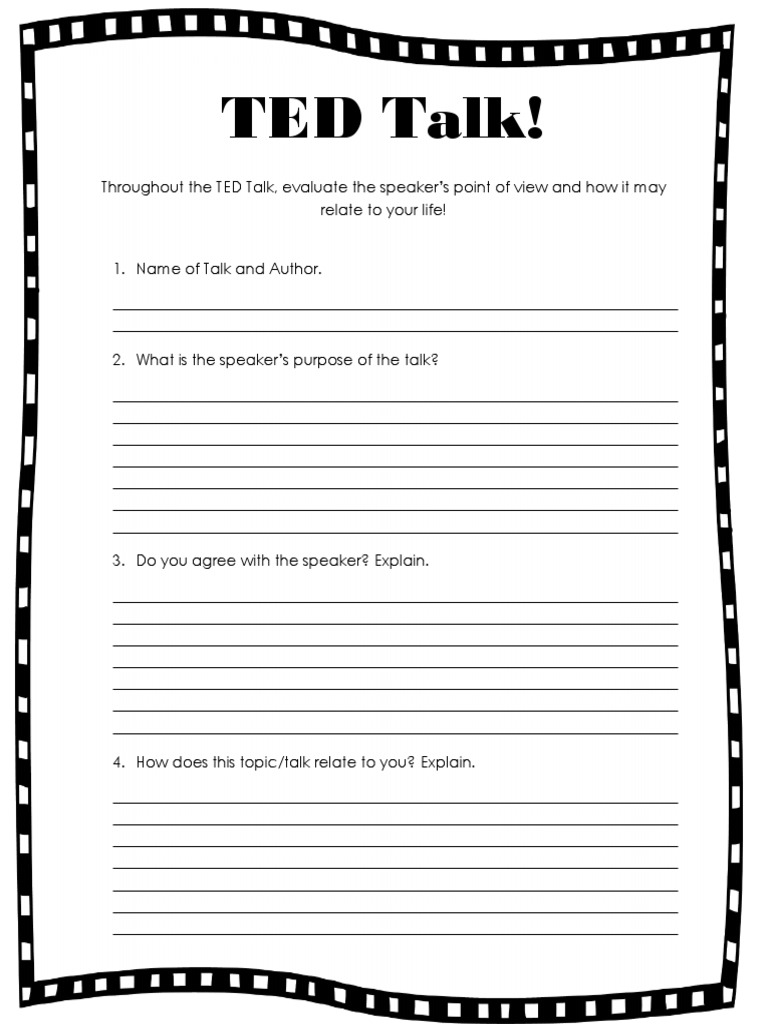 TEDTalk Questionnaire | PDF