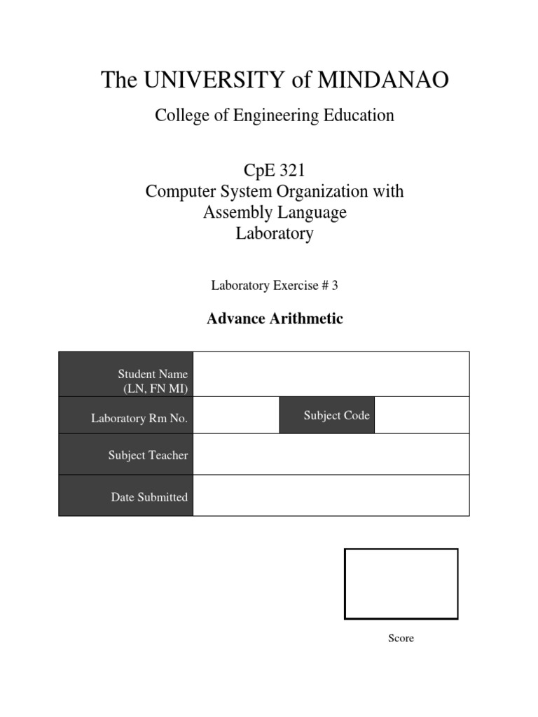 Advanced Arithmetic in Assembly Language | PDF | Integer (Computer ...