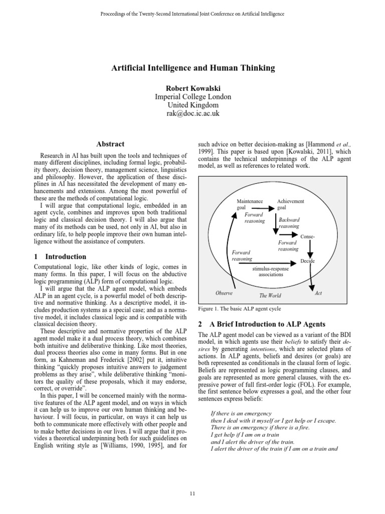 Artificial Intelligence and Human Thinking: A Dual Process Theory of Abductive Logic Programming ...