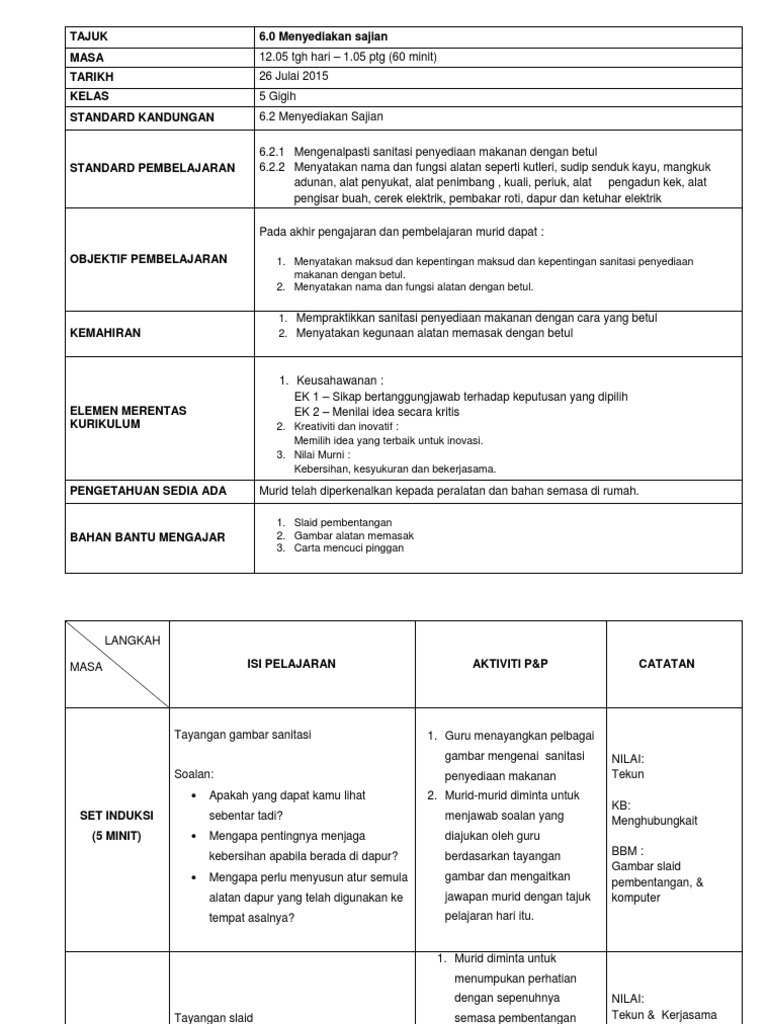 RPH RBT Tahun 5 | PDF
