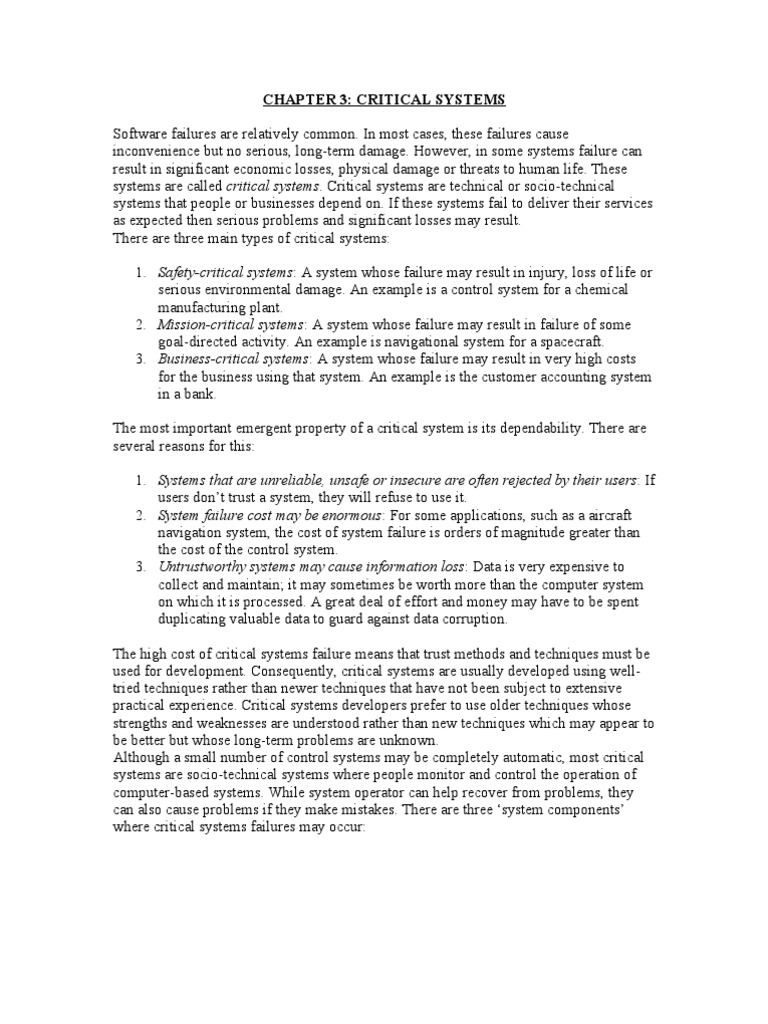 Understanding Critical Systems Dependability | PDF