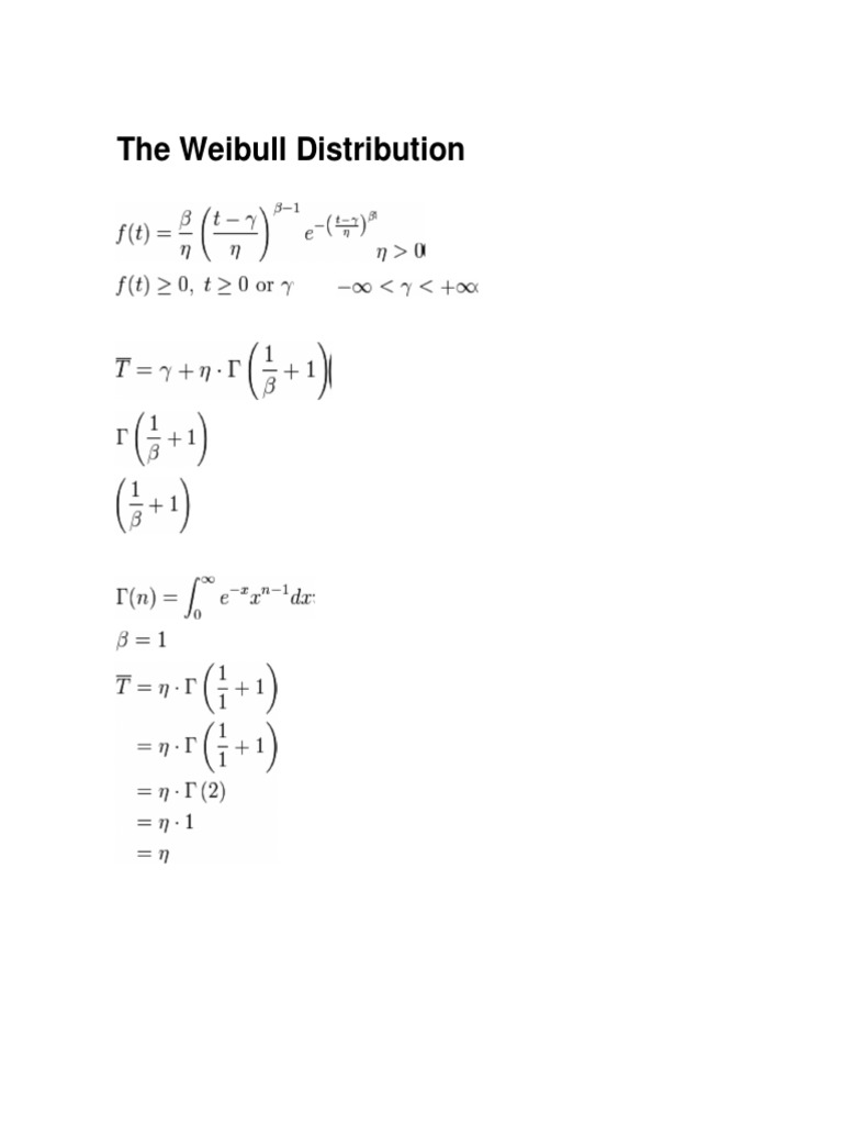 Weibull Distribution PDF | PDF