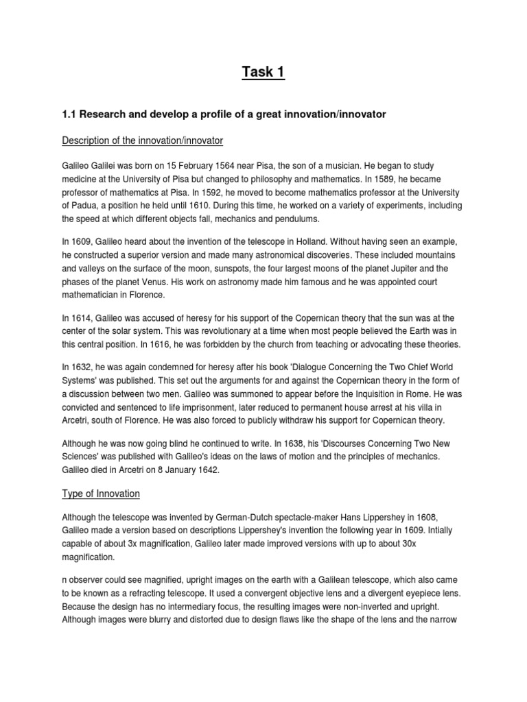 Galileo's Telescopic Discoveries Revolutionized Astronomy | PDF ...