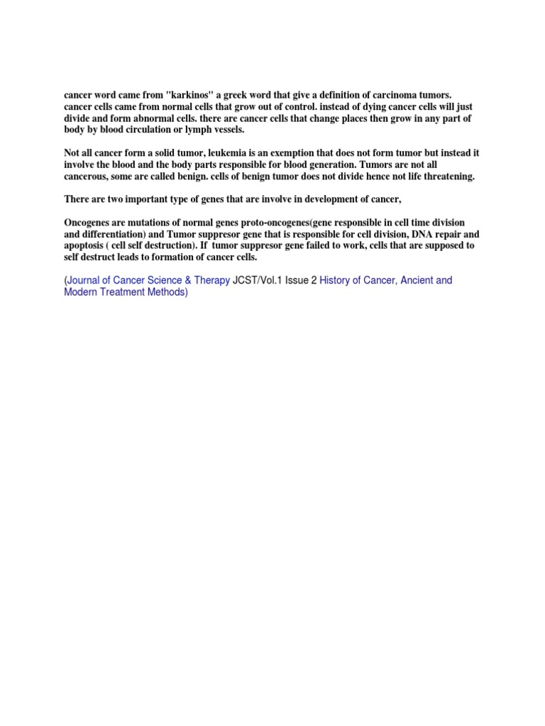 Journal of Cancer Science & Therapy: (JCST/Vol.1 Issue 2 | PDF