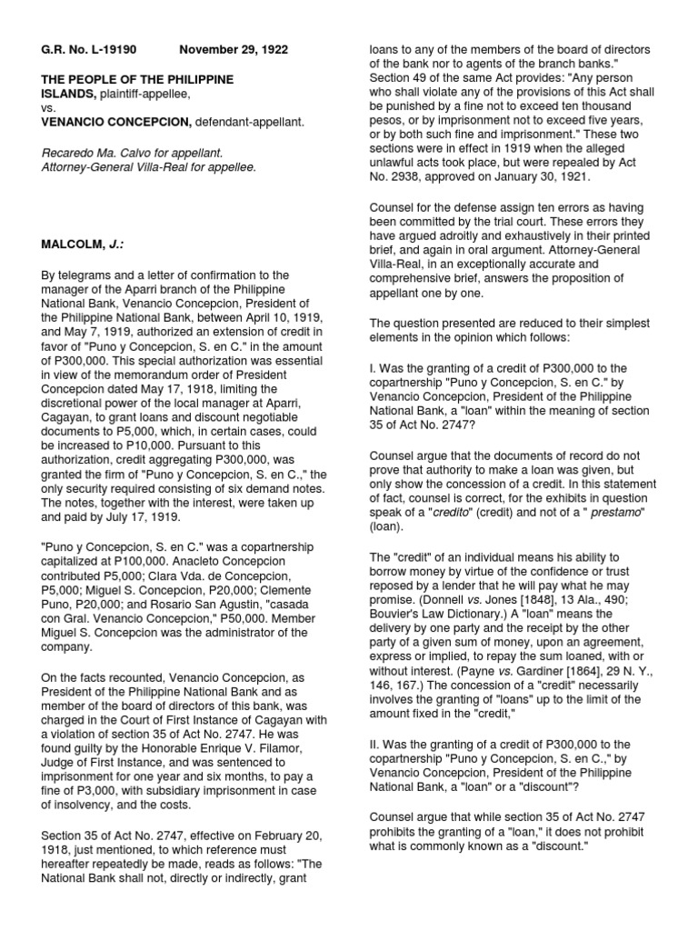 Recaredo Ma. Calvo For Appellant. Attorney-General Villa-Real For ...