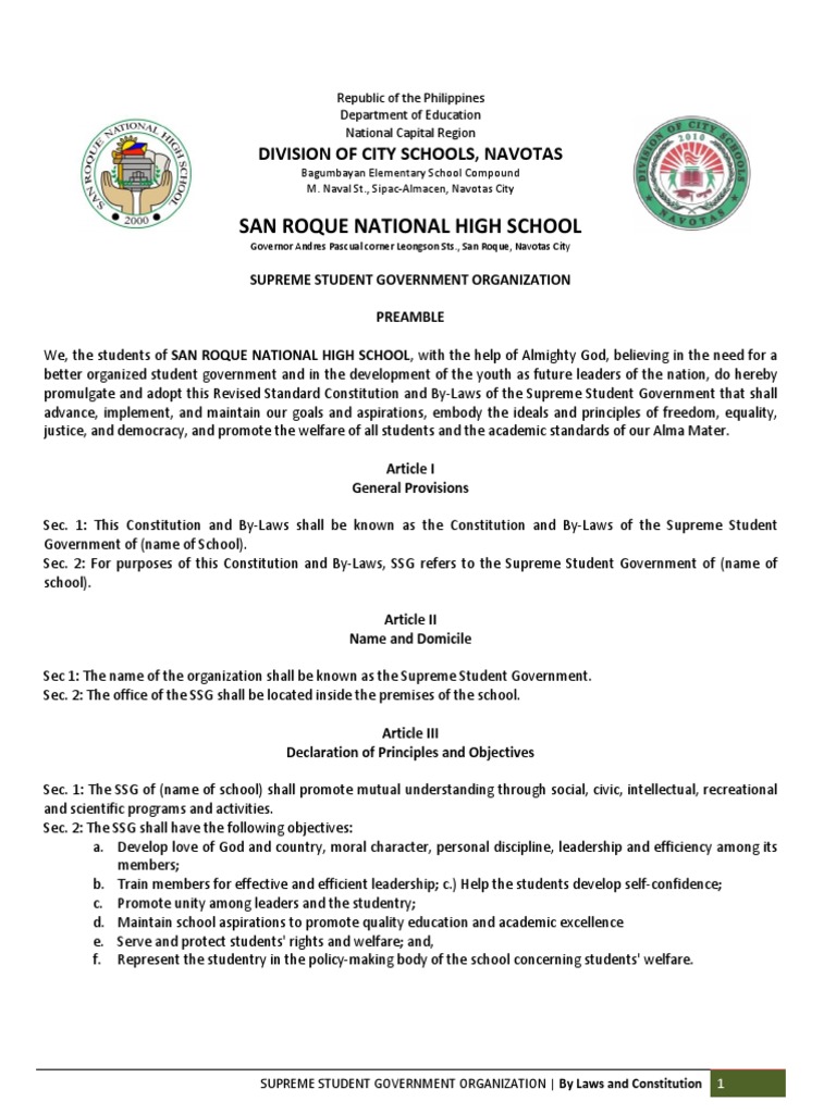 SSG by Laws and Constitution | PDF | Constitutional Amendment ...