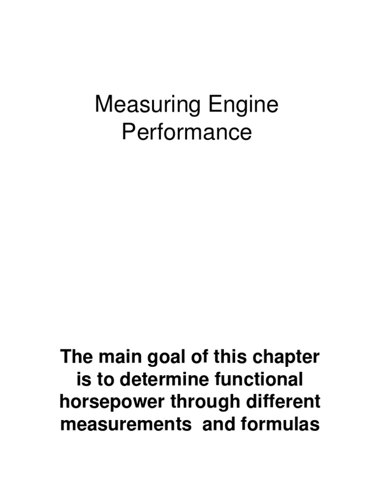Engine Performance Metrics Explained | PDF | Horsepower | Internal ...