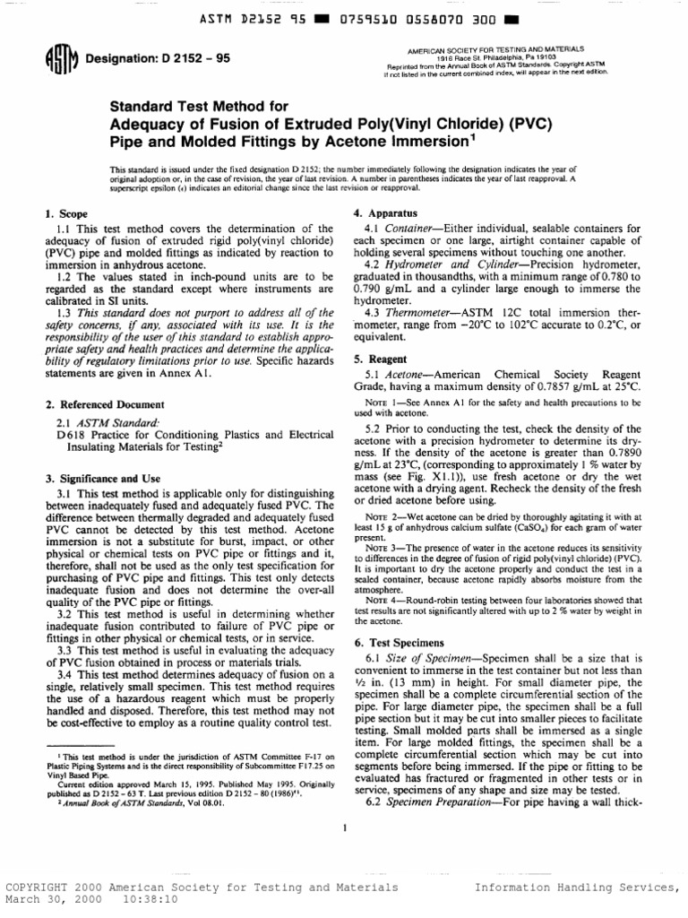 Astm d2152 | PDF