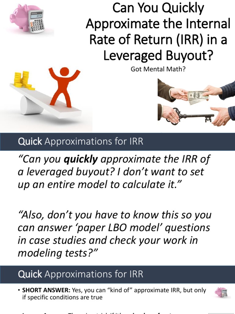 109 12 Quick IRR Calculation Slides | PDF | Internal Rate Of Return ...