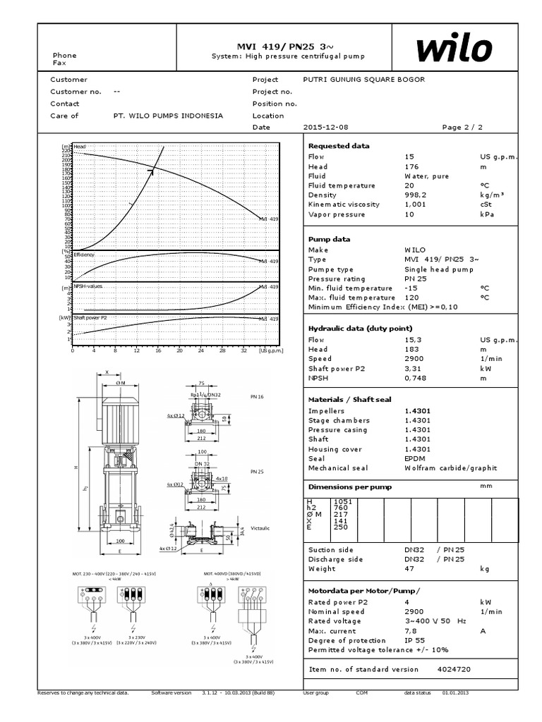 Jockey Fire Hydrant Pump Performance Curve | PDF | Hydraulics | Nature
