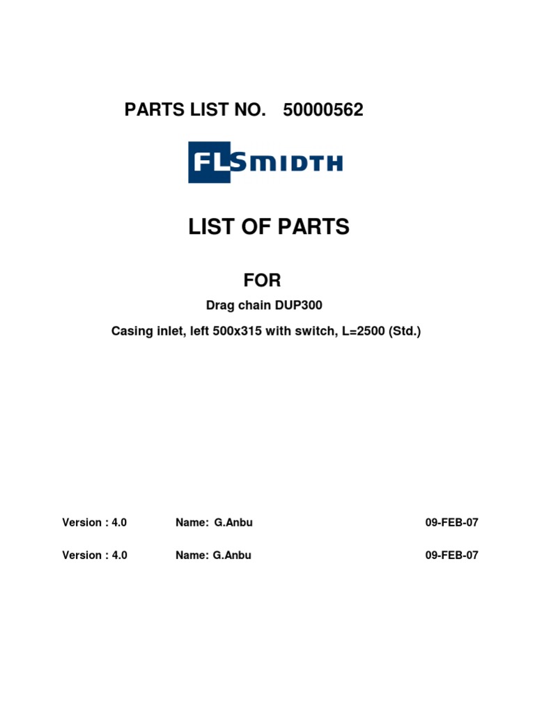 List of Parts | PDF | Specification (Technical Standard) | Manufactured ...