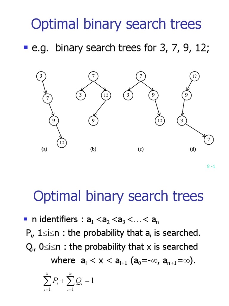 E.G. Binary Search Trees For 3, 7, 9, 12 | PDF | Theoretical Computer ...