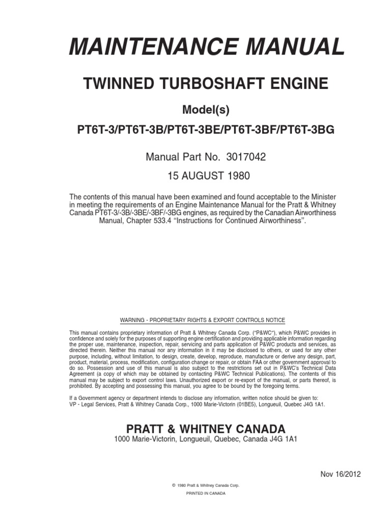 MM PT6T-3B 70-00 | PDF | Turbine | Valve