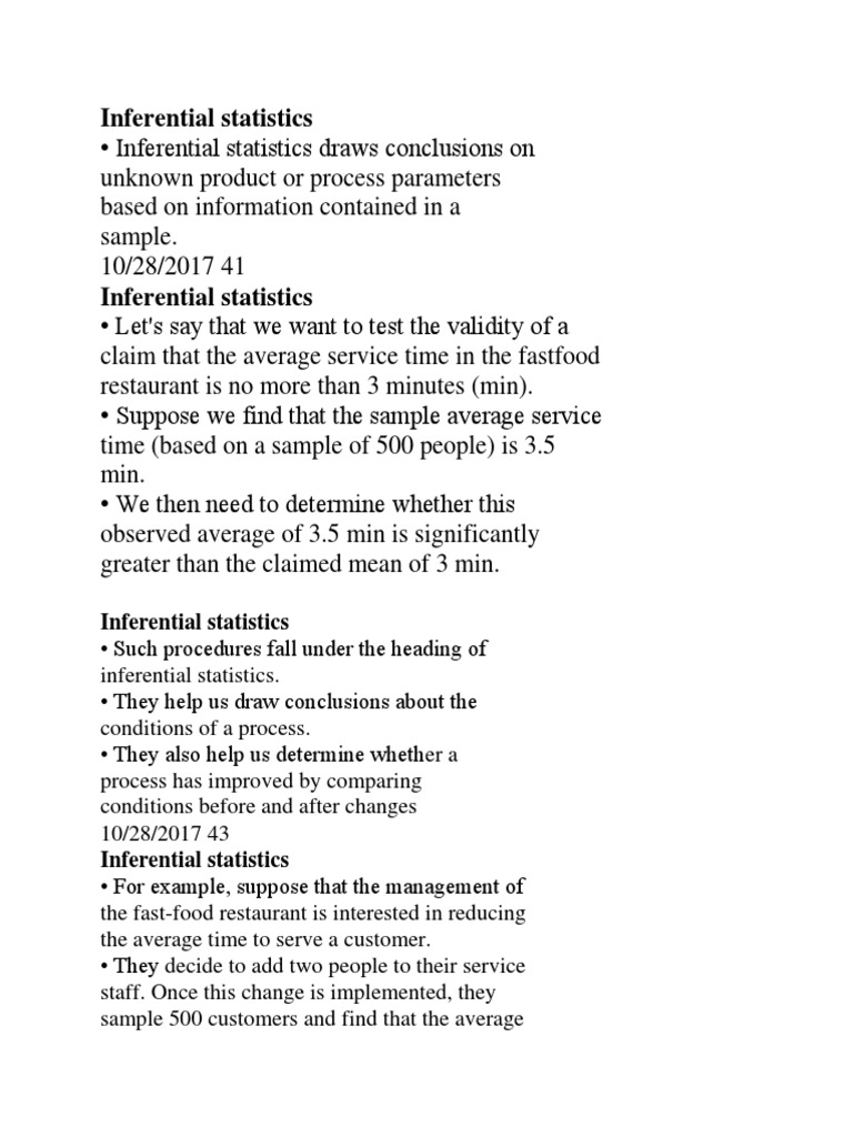 Inferential Stats | PDF
